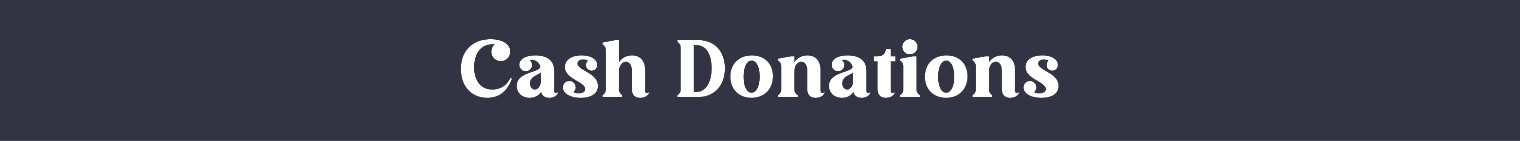 Cash Donation